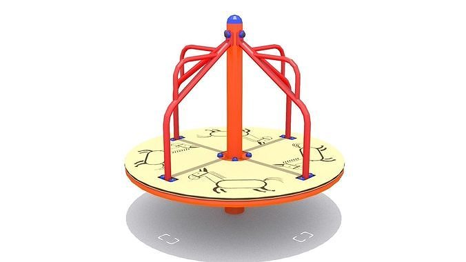 Playground- merry go round free 3D model | CGTrader