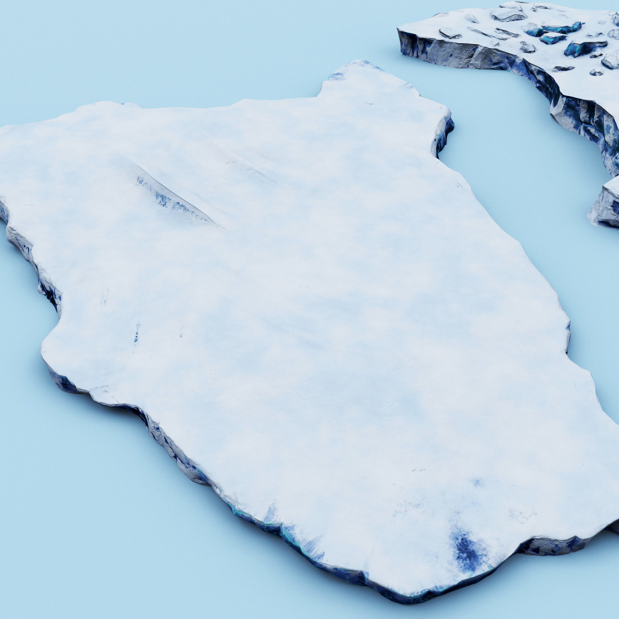 Iceberg ice floe cartoon 3D model | CGTrader