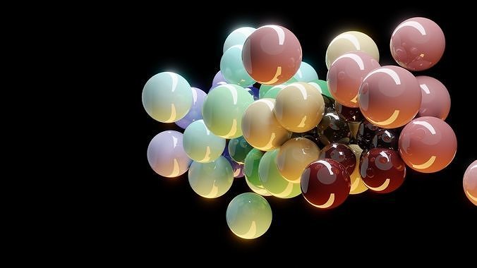 Music balls 3D model animated | CGTrader