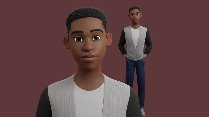 3D model Stylized Boy Rigged VR / AR / low-poly | CGTrader