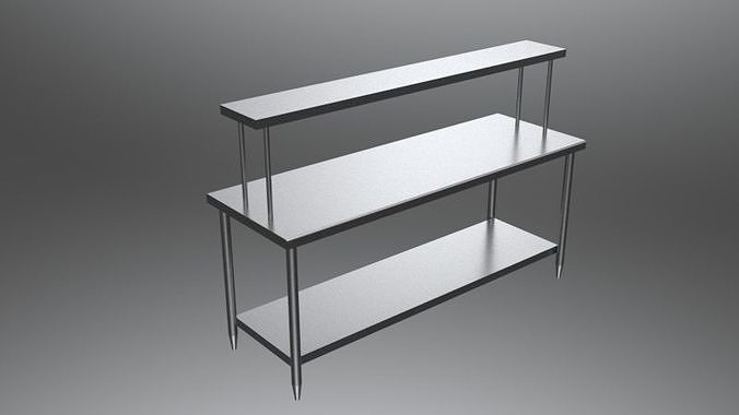 stainless steel table free 3D model | CGTrader