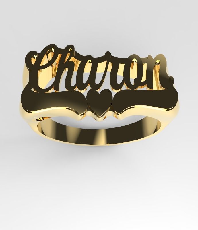 Charon name ring 3D model 3D printable | CGTrader