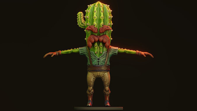 CactusMan - Western 3D model | CGTrader