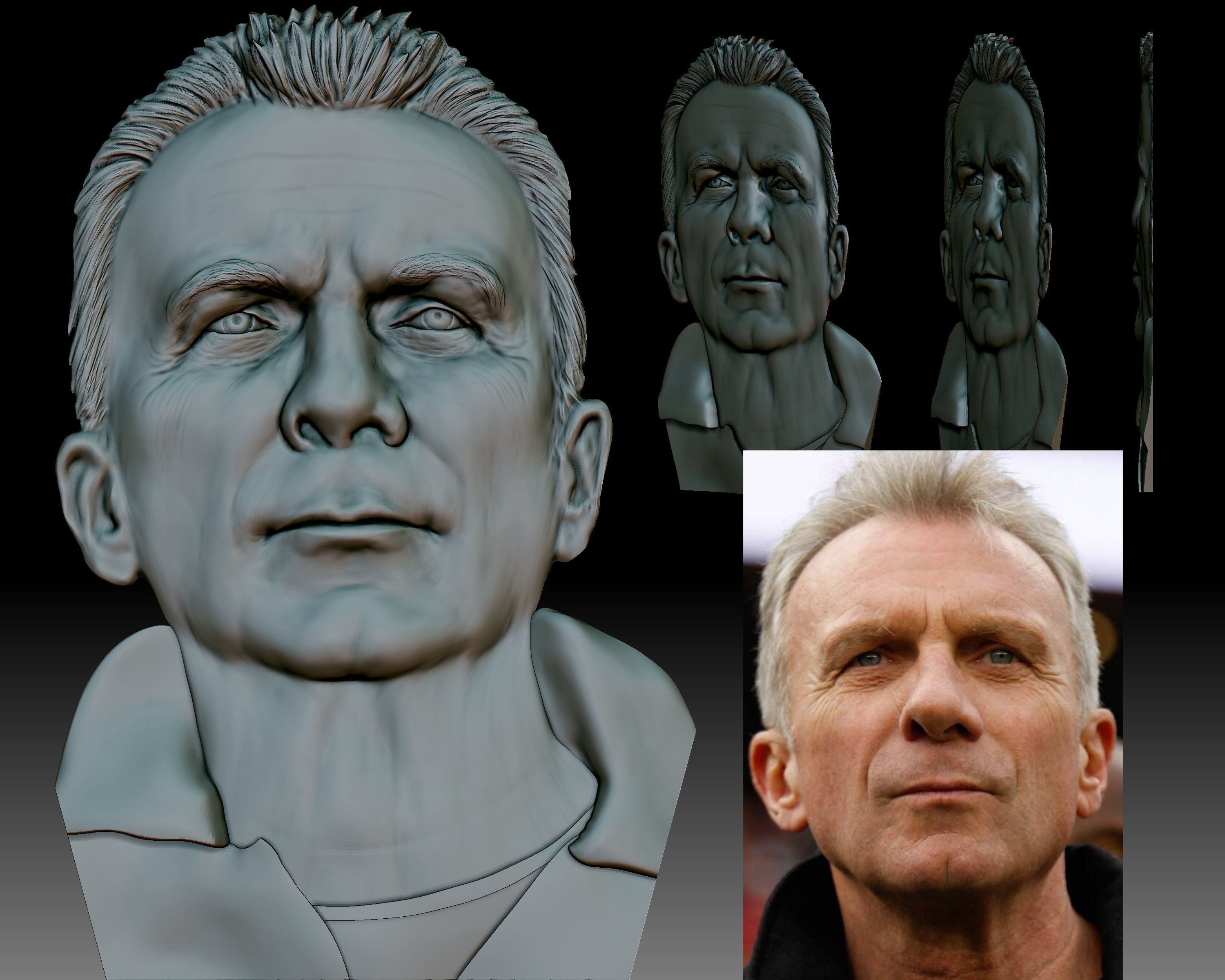 Custom portrait by your photo - Bas-relief for CNC router free 3D model ...