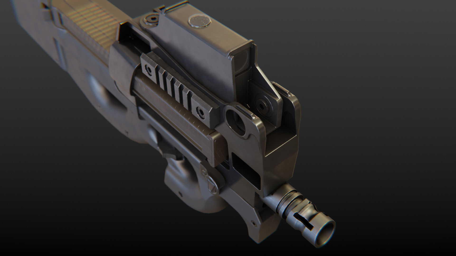 3D model FN P90 Submachine Gun VR / AR / low-poly | CGTrader