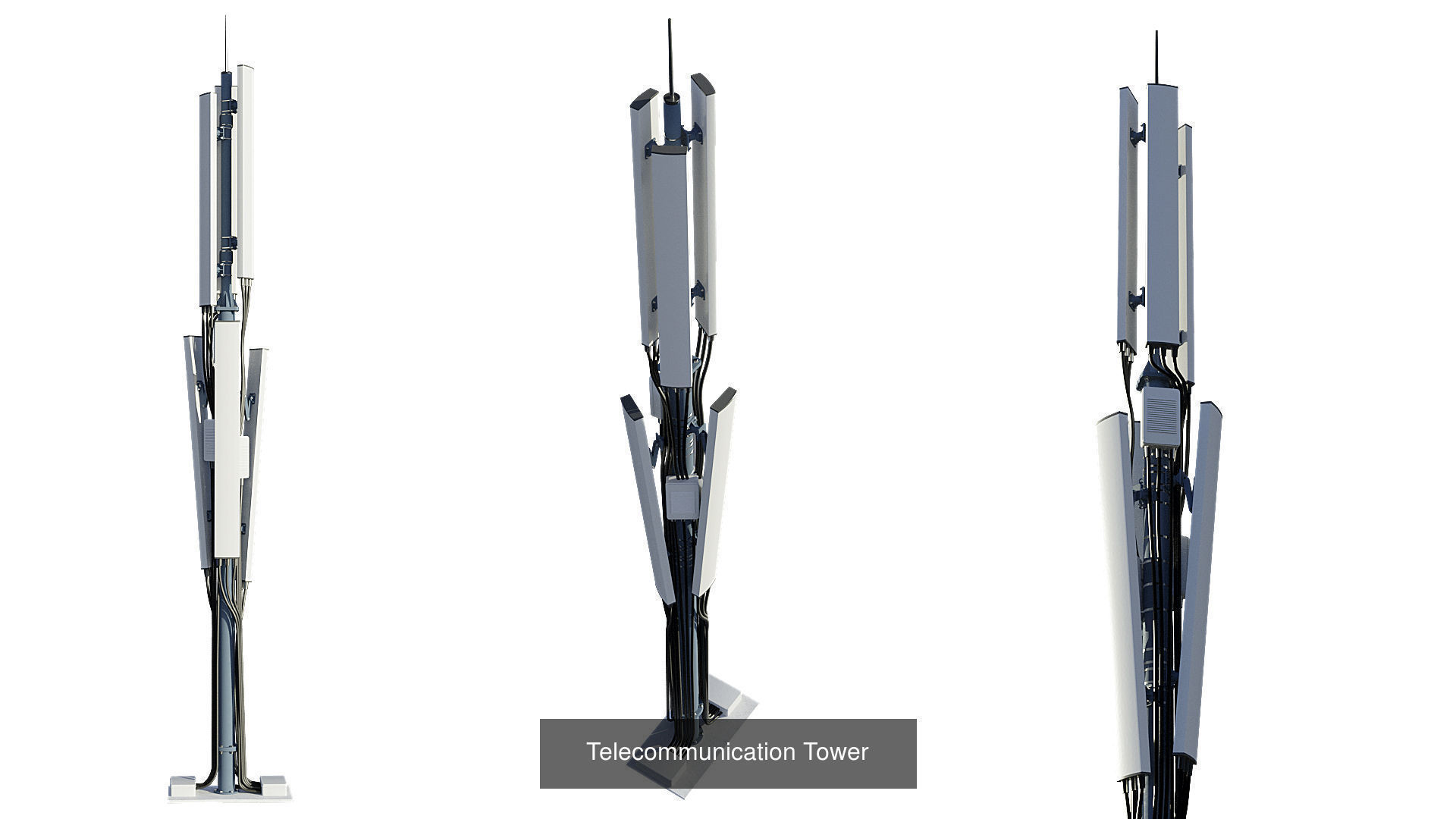 Rooftop Telecommunication Tower pack 3D Model Collection | CGTrader