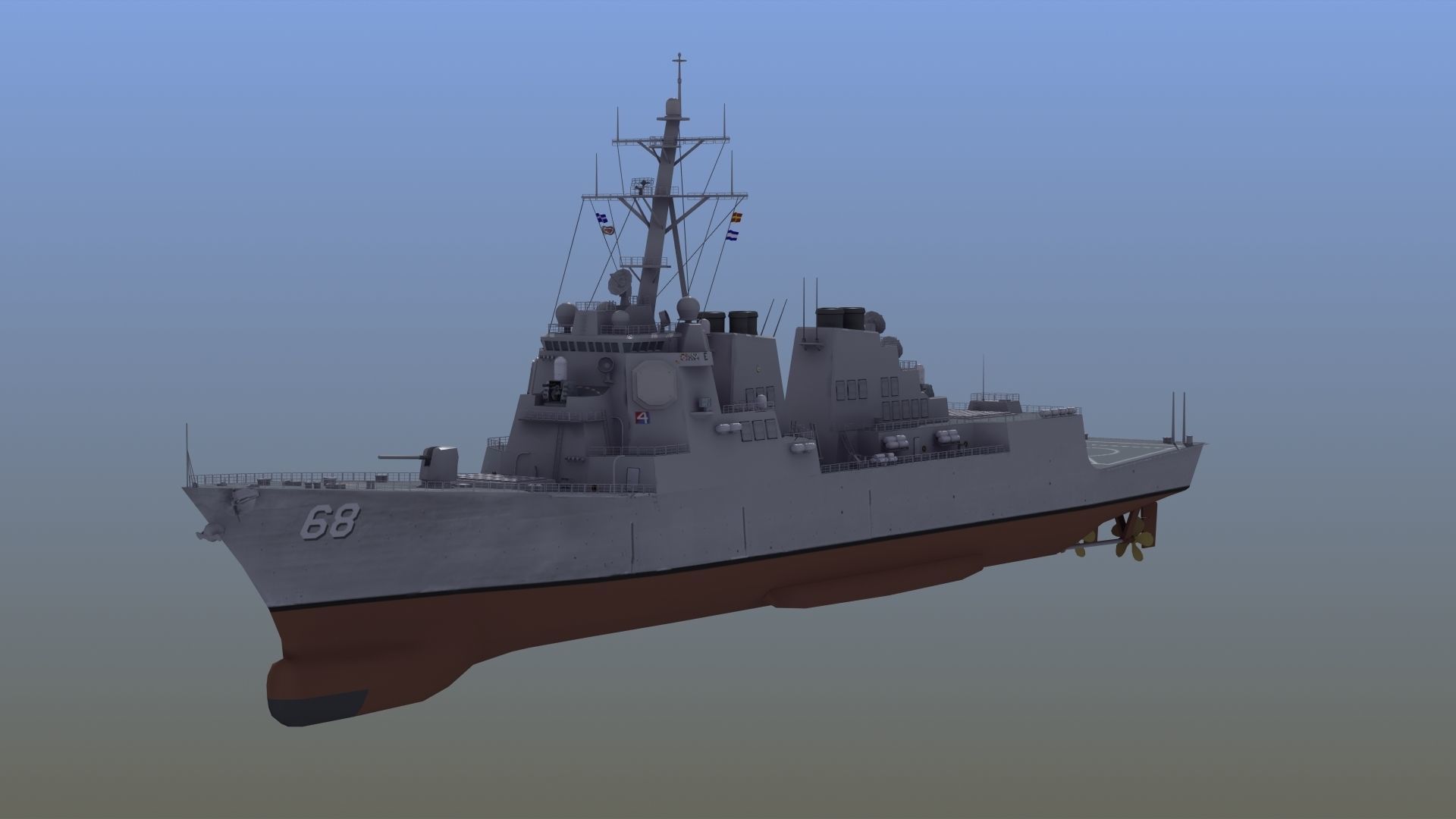 Arleigh Burke Destroyer 3D model | CGTrader