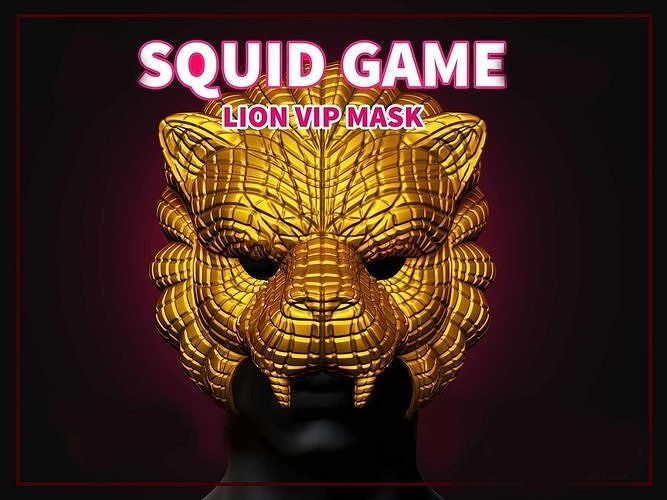 Squid Game Lion Vip Mask for Cosplay 3D model 3D printable | CGTrader
