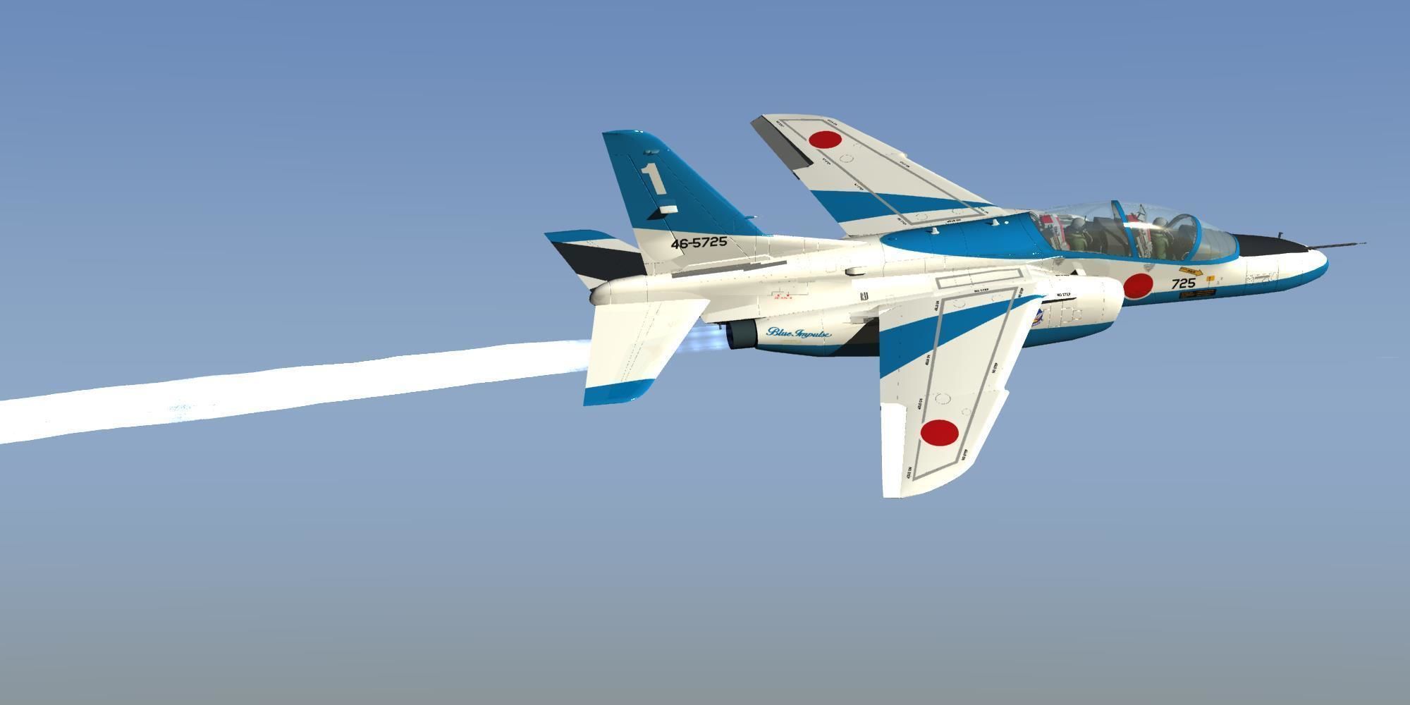 JASDF T 4 Blue Impulse aerobatic demonstration team 3D model | CGTrader