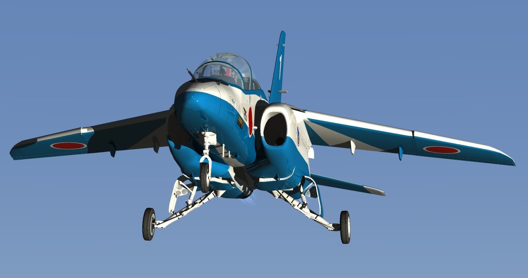 JASDF T 4 Blue Impulse aerobatic demonstration team 3D model | CGTrader