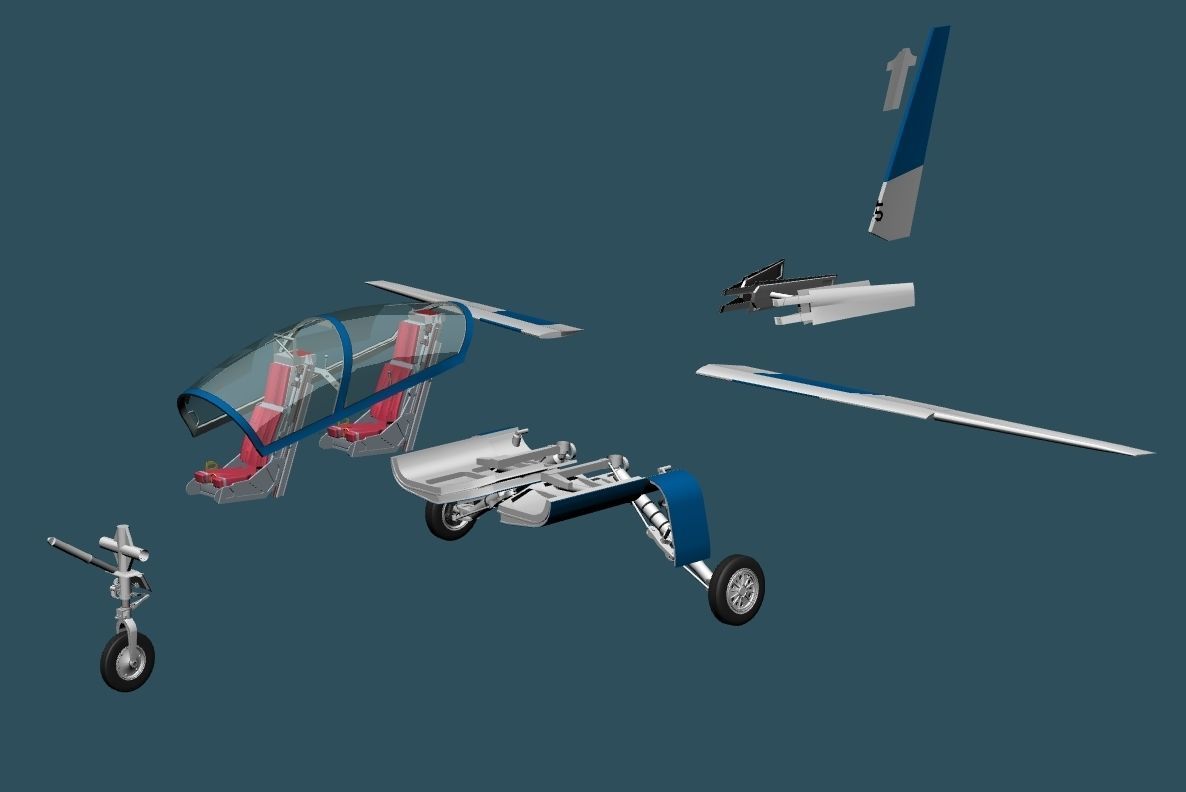 JASDF T 4 Blue Impulse aerobatic demonstration team 3D model | CGTrader