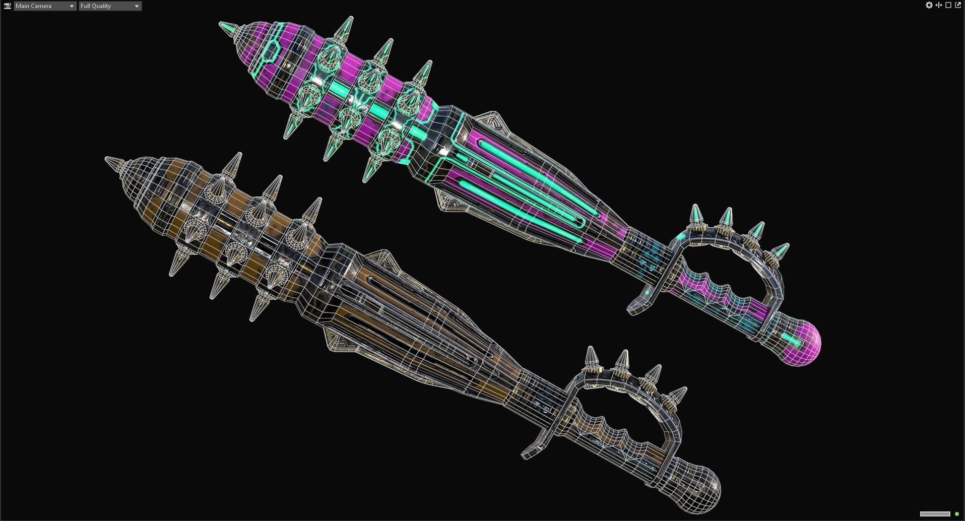 3D model Cyberpunk and real mace VR / AR / low-poly | CGTrader