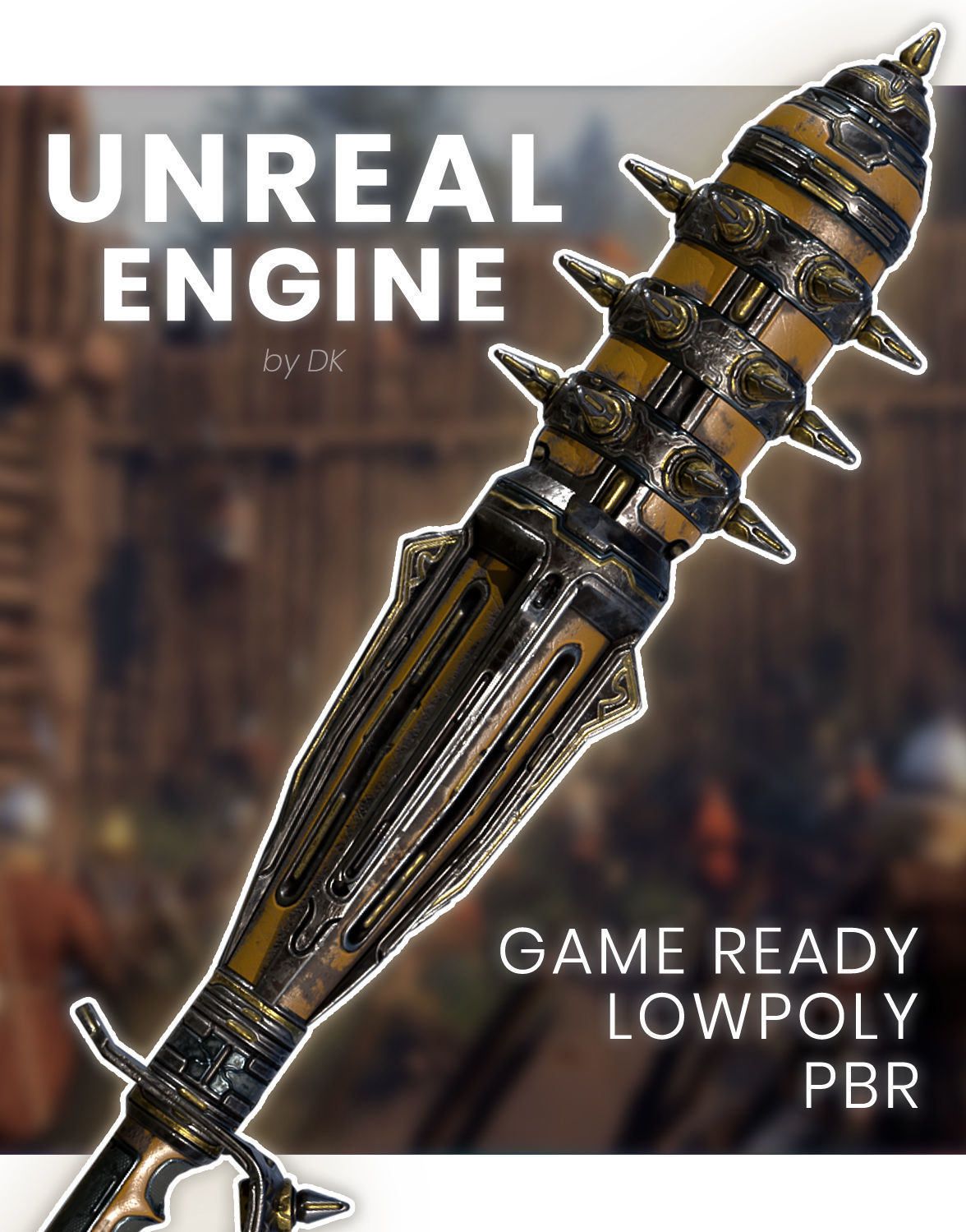 3D model Cyberpunk and real mace VR / AR / low-poly | CGTrader