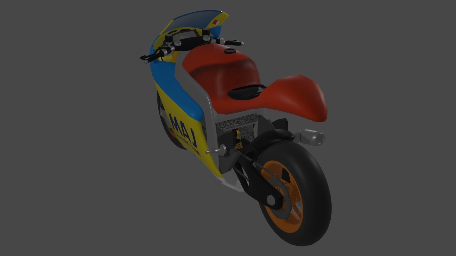A Motorcycle Racing 3D Model Low Poly 3D model | CGTrader