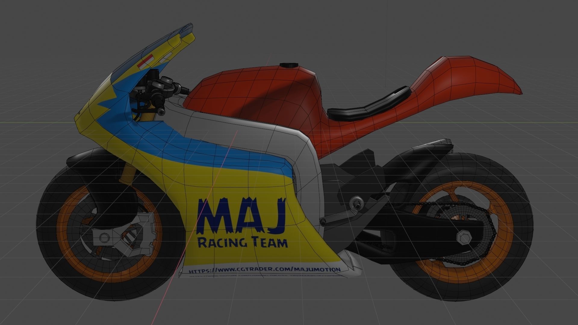 A Motorcycle Racing 3D Model Low Poly 3D model | CGTrader