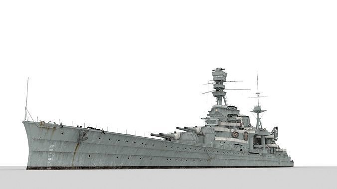 HMS Repulse 3D model | CGTrader
