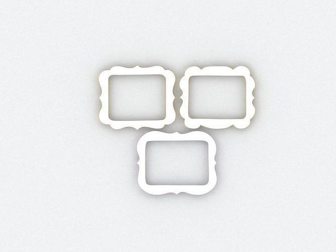 3 frames square frame dies - 3D model 3D printable | CGTrader