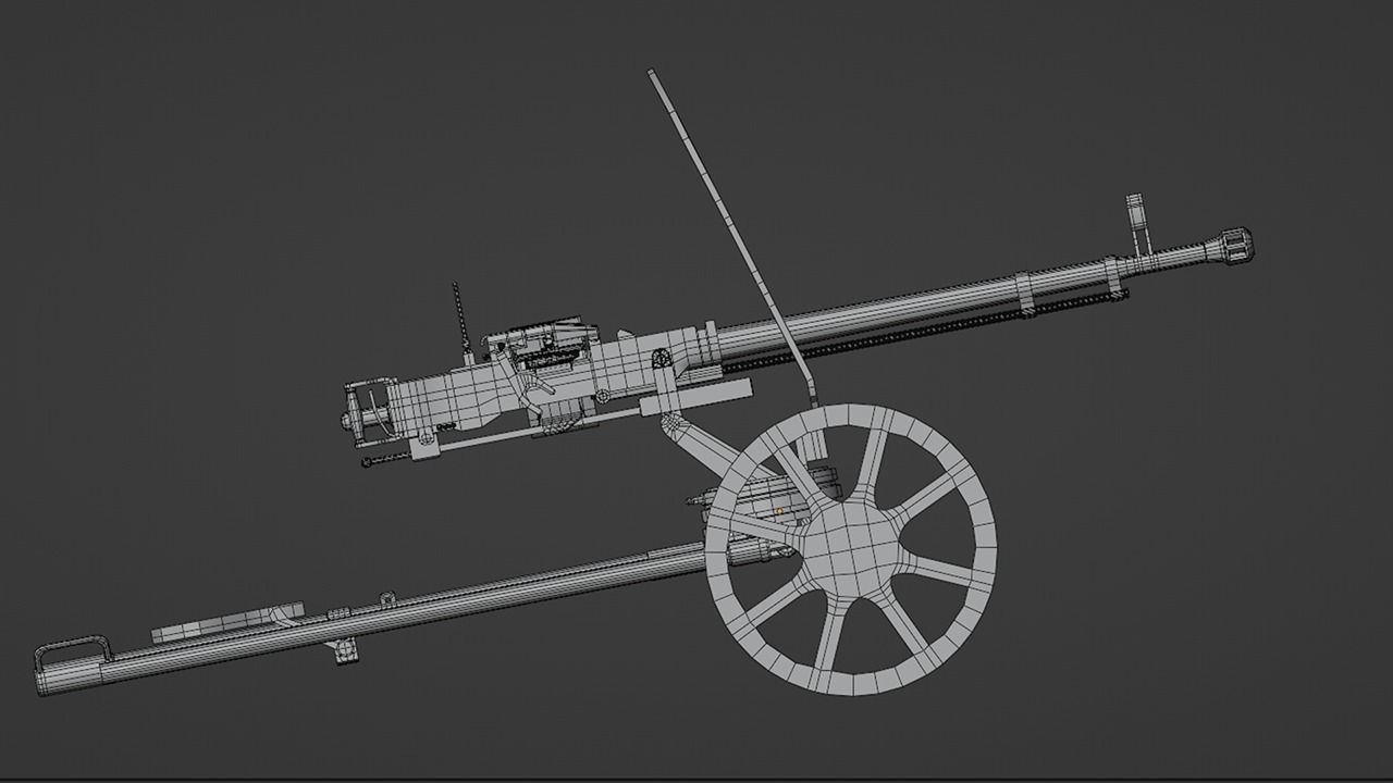 3D model DShK Machine Gun VR / AR / low-poly rigged | CGTrader