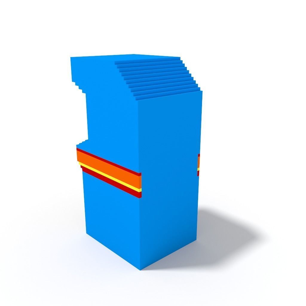 3D model Retro Classic Arcade Video Game Console Cabinet VR / AR / low ...