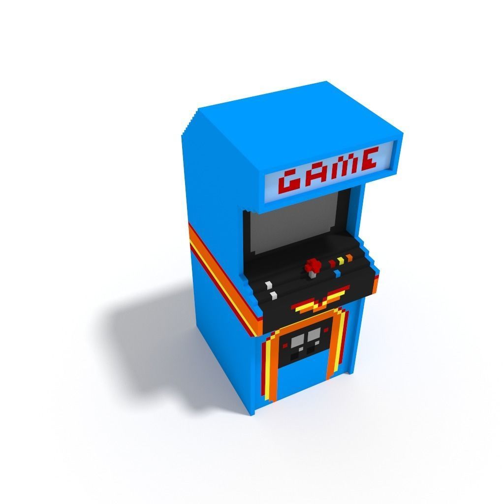 3D model Retro Classic Arcade Video Game Console Cabinet VR / AR / low ...