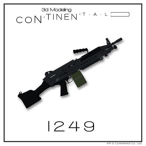I 249 assault rifle 3D model | CGTrader