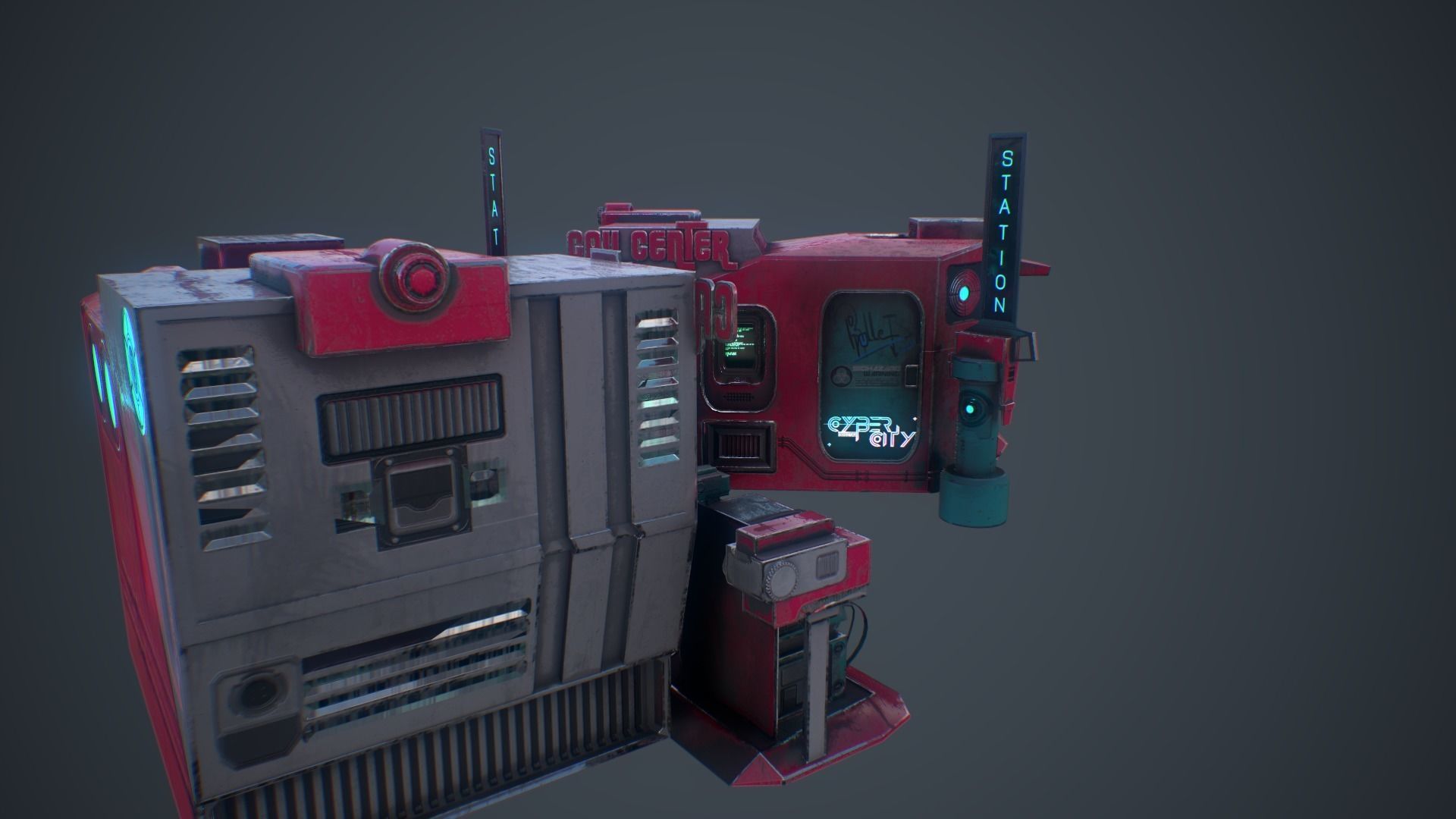 3D model Sci-fi Call Center VR / AR / low-poly | CGTrader