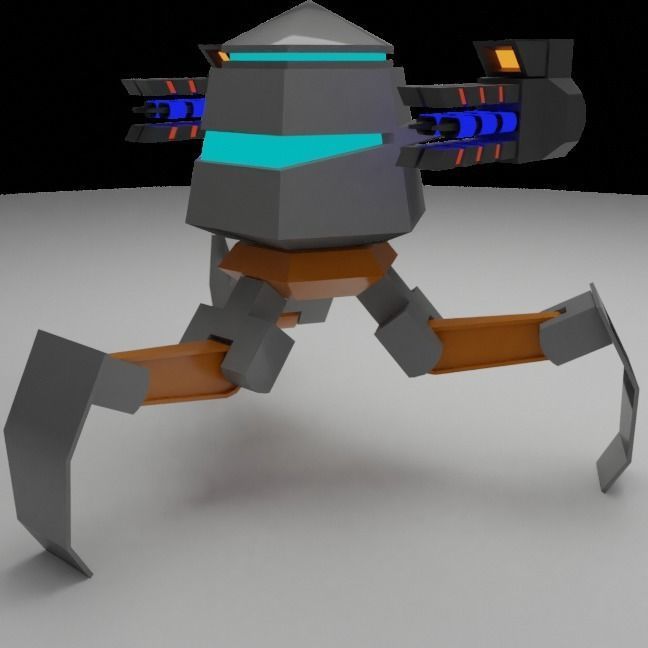 3D model Tripod Mech low poly VR / AR / low-poly | CGTrader