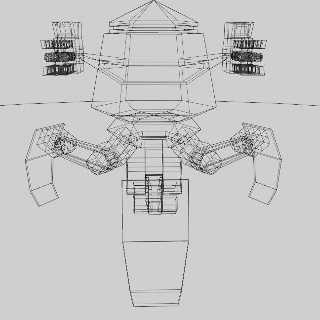 3D model Tripod Mech low poly VR / AR / low-poly | CGTrader