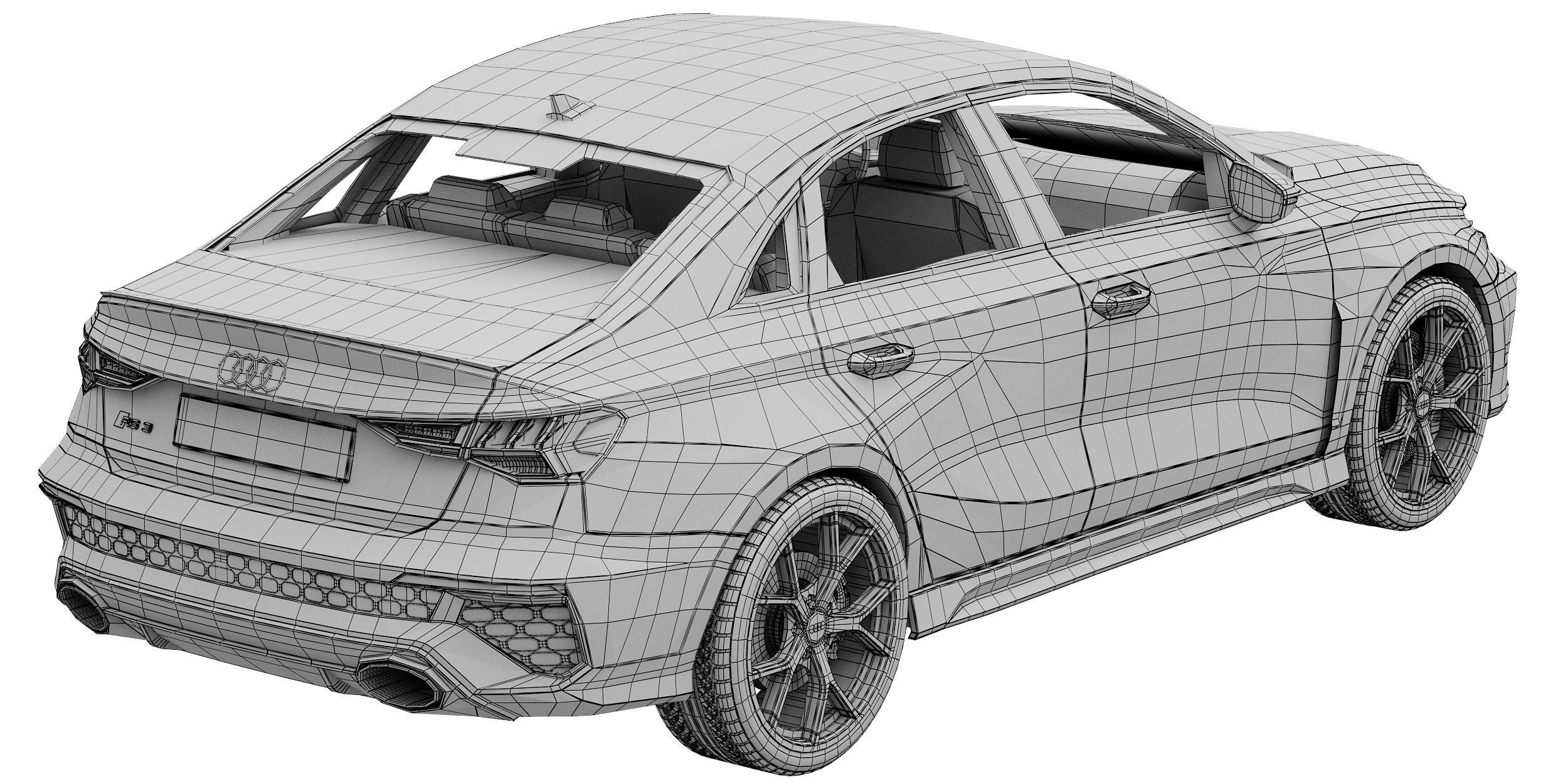 Audi RS3 Limousine 2021 3D model | CGTrader