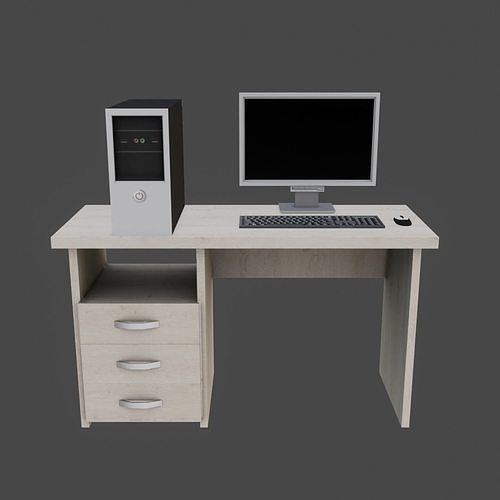 3D model Computer Pack 1 Low Poly Game Ready Model VR / AR / low-poly ...