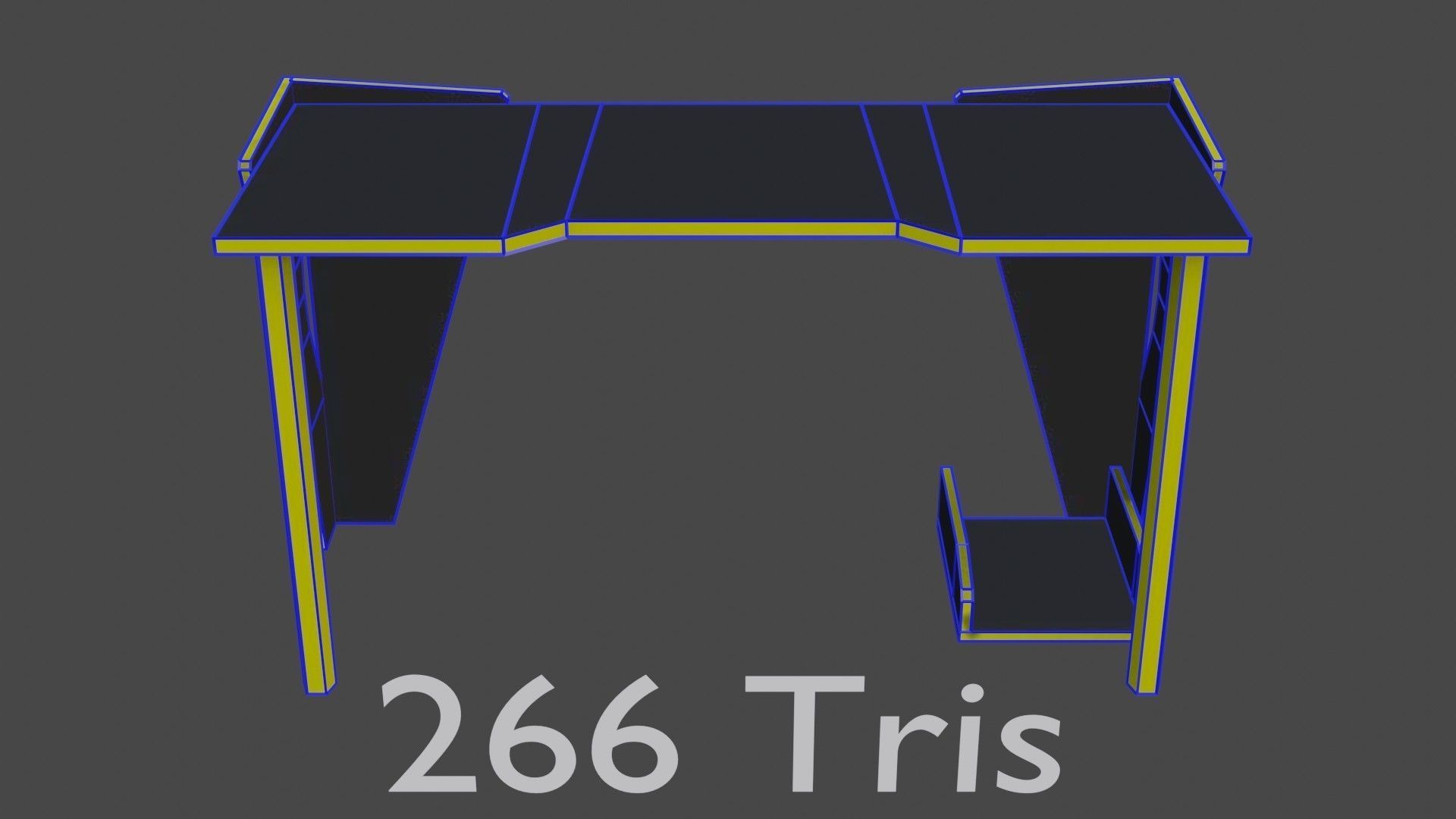 3D model Computer desks Pack Low Poly Game Ready Model VR / AR / low ...