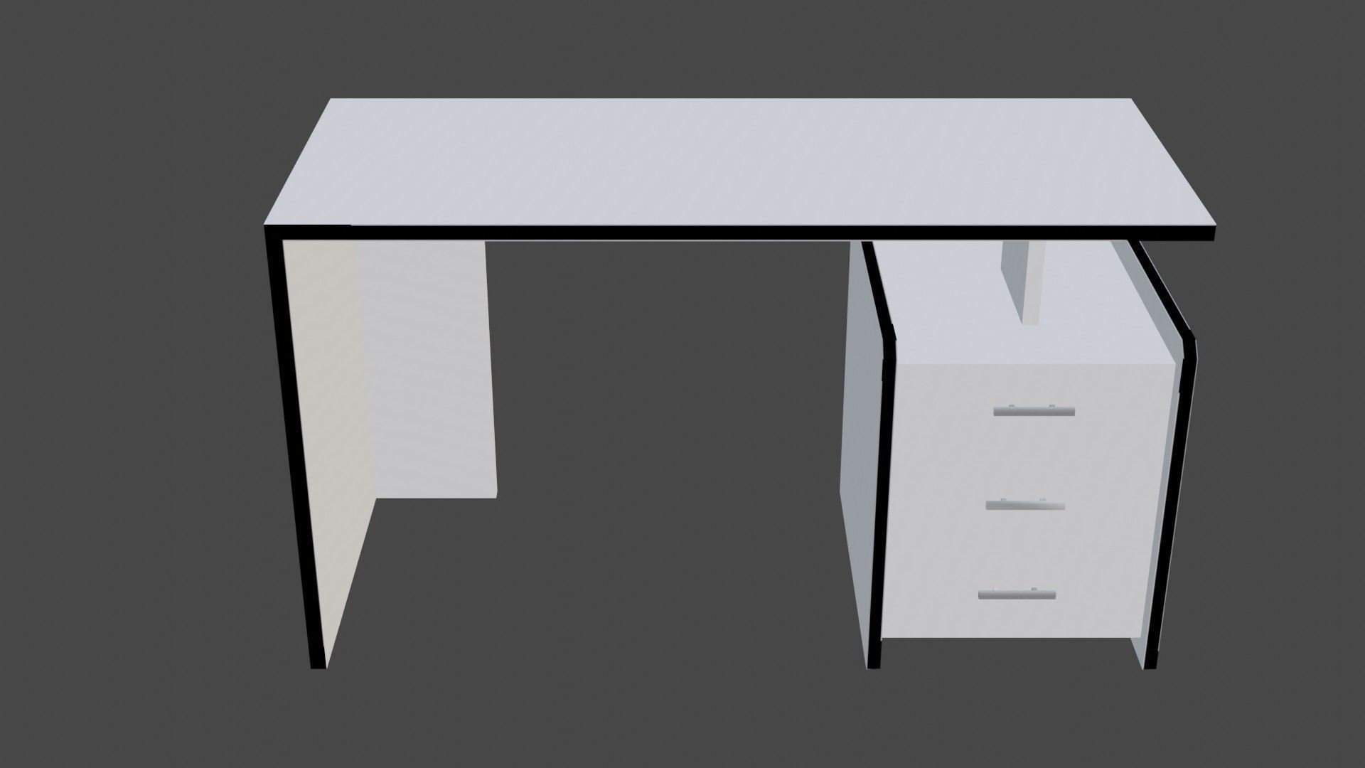 3D model Computer desks Pack Low Poly Game Ready Model VR / AR / low ...