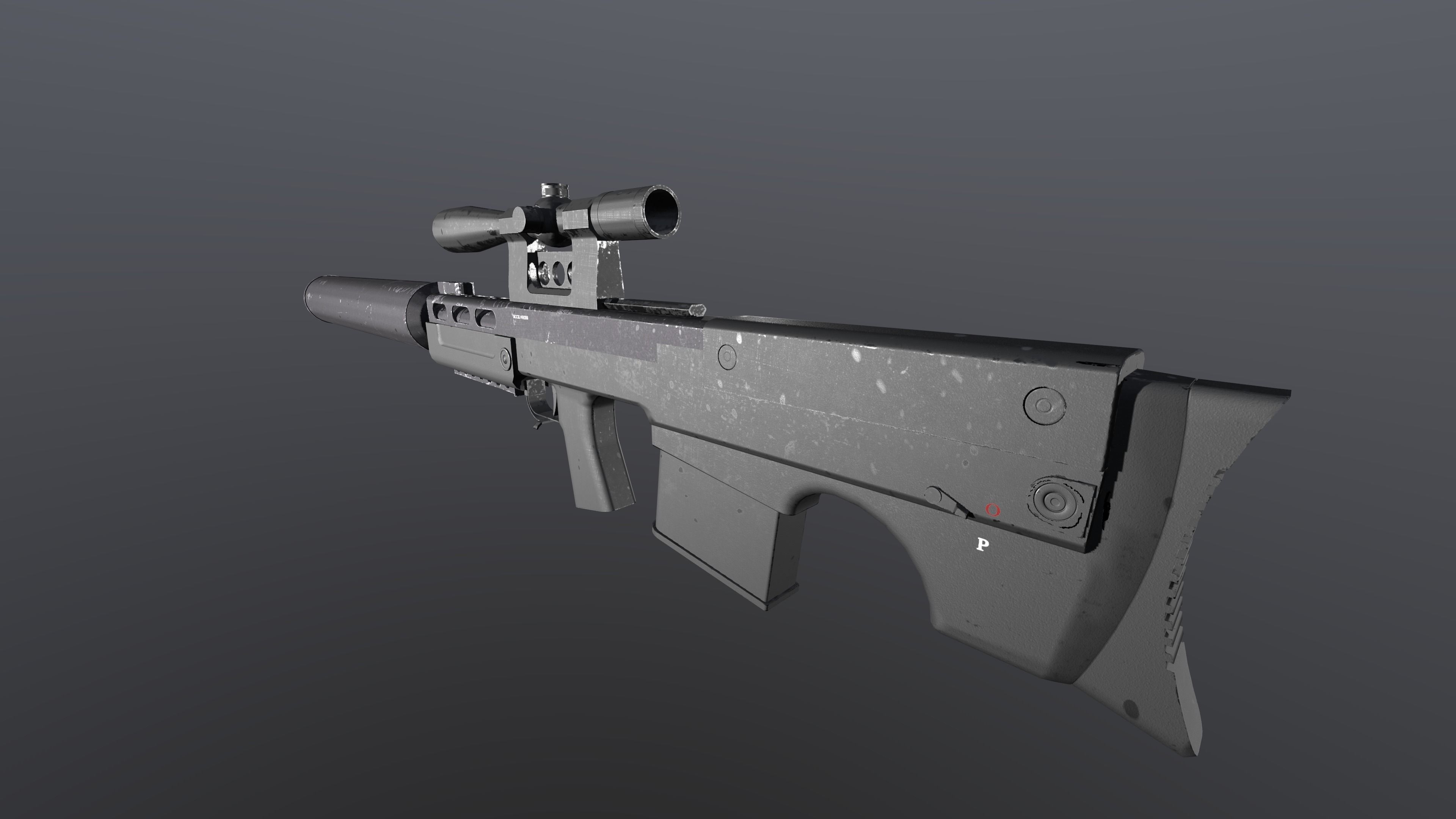 VSSK sniper rifle free VR / AR / low-poly 3D model | CGTrader