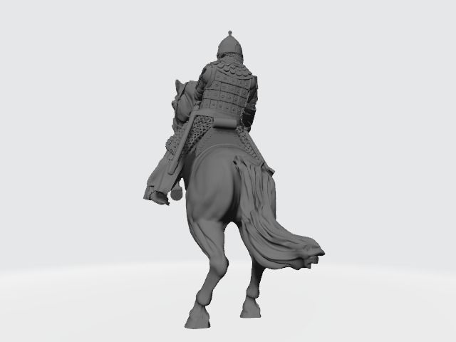 Mounted Russian with mace 3D model 3D printable | CGTrader