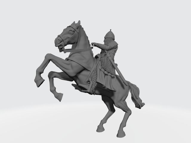 Mounted Russian with mace 3D model 3D printable | CGTrader