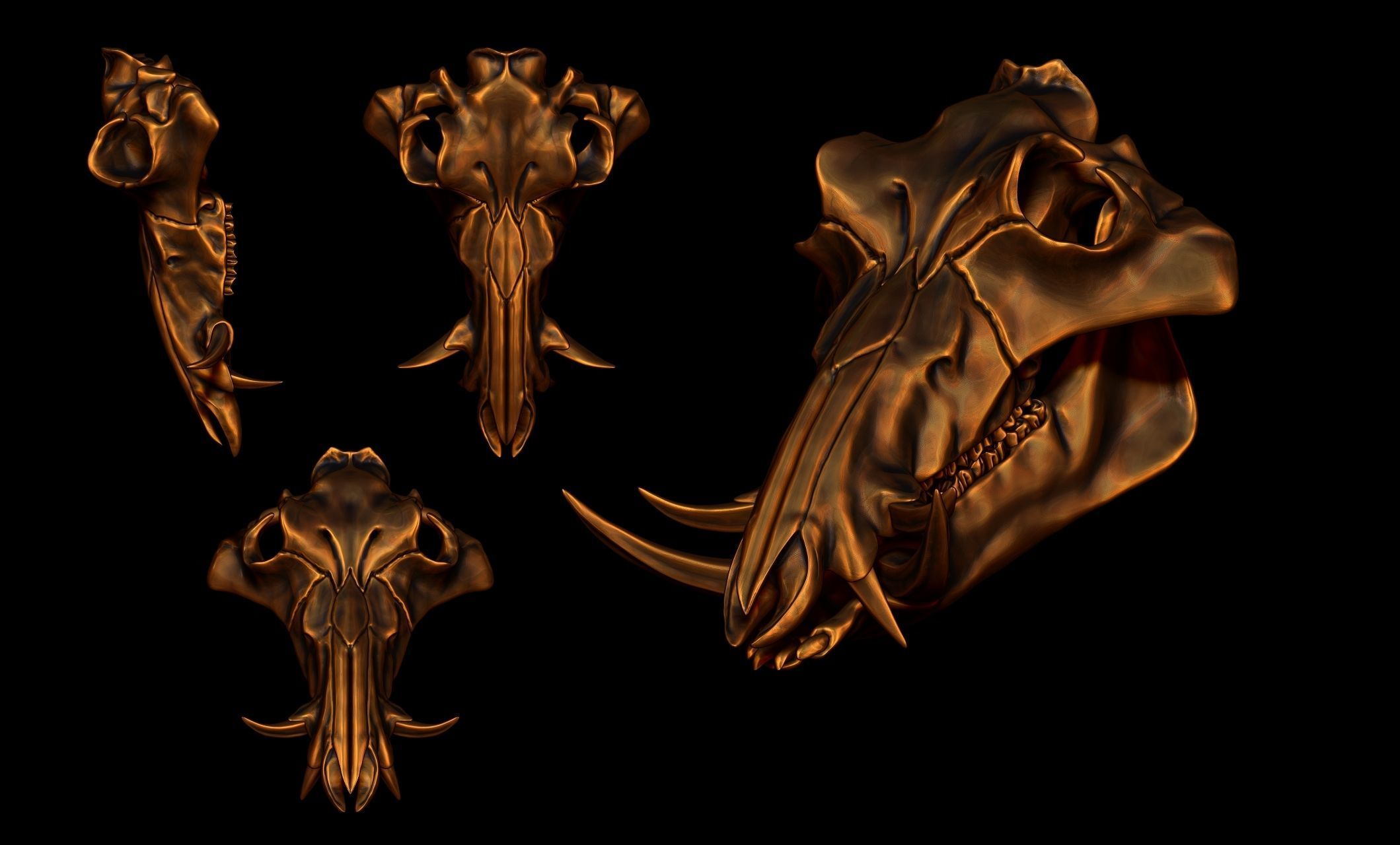 Boar Skull - CNC and 3D model 3D printable | CGTrader