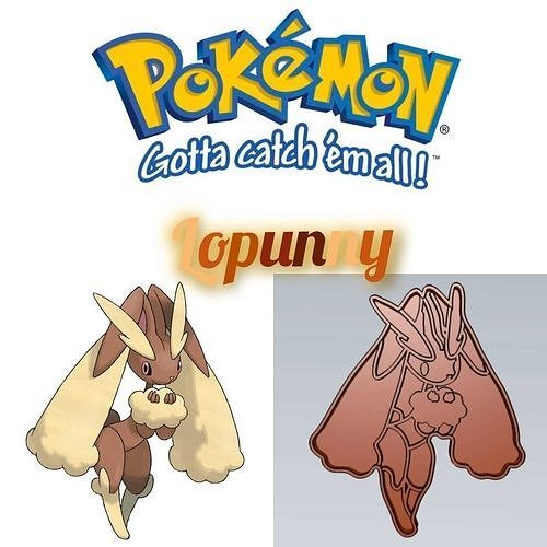 Amazing Pokemon Lopunny Cookie Cutter Stamp Cake Decorating 3D model ...