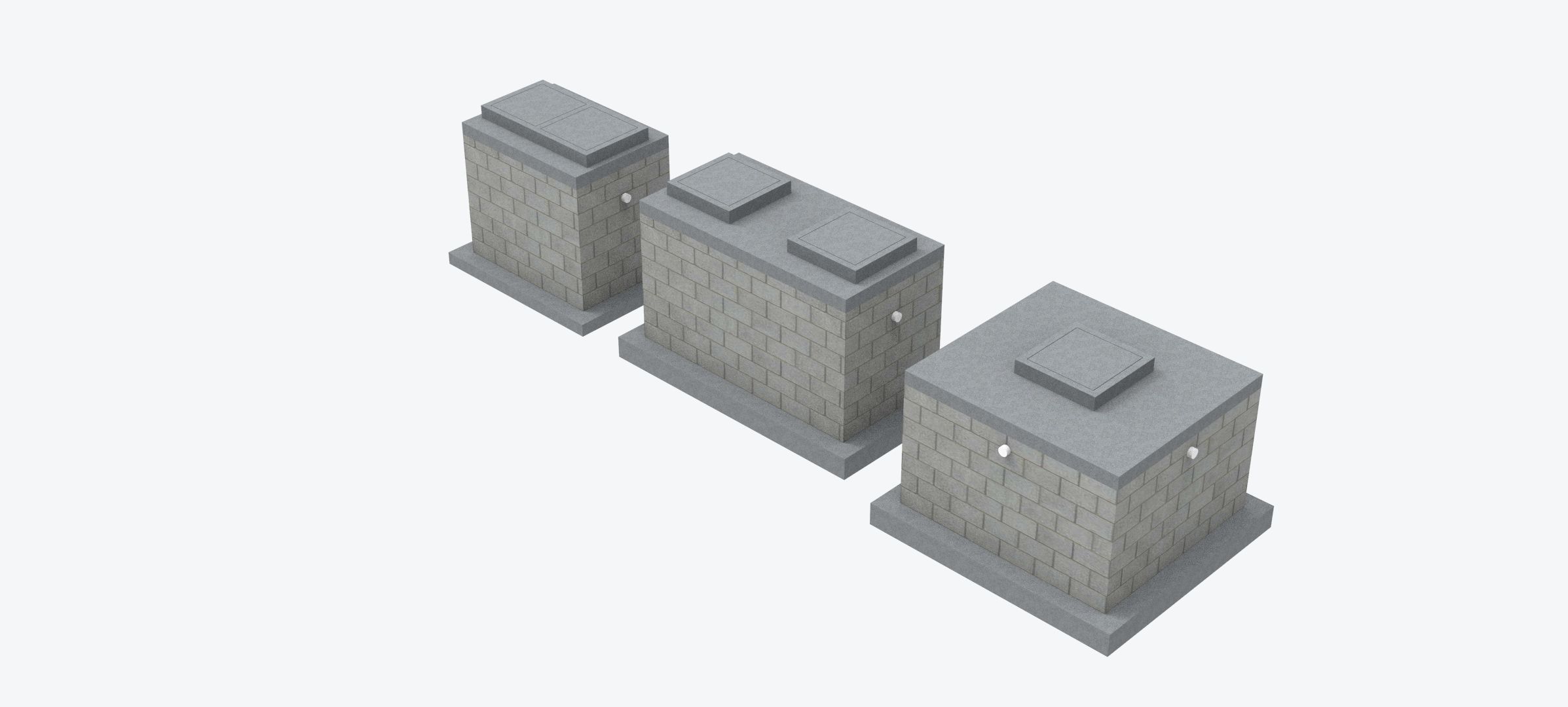 Parametric Concrete Septic Tank Soak Pit and Grease Trap 3D model ...