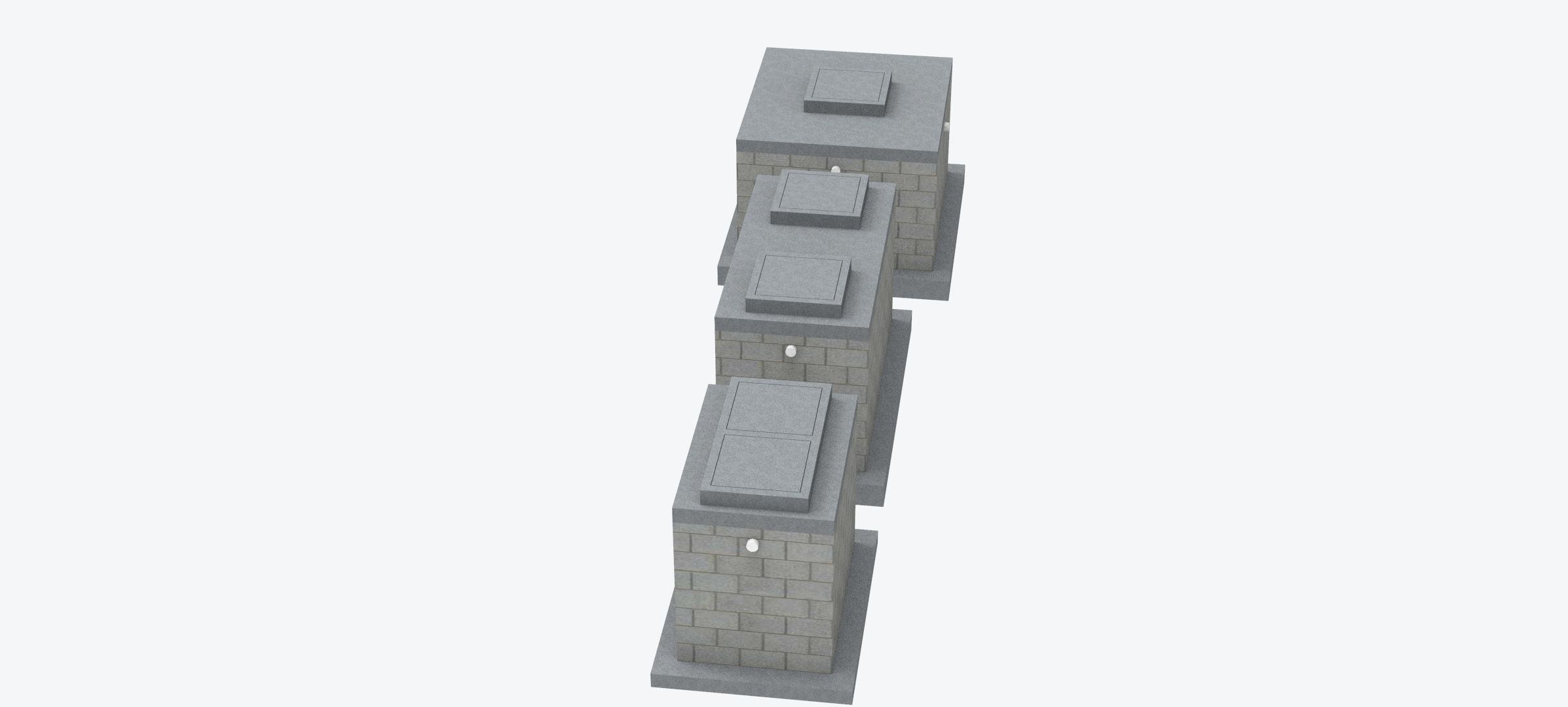 Parametric Concrete Septic Tank Soak Pit and Grease Trap 3D model ...