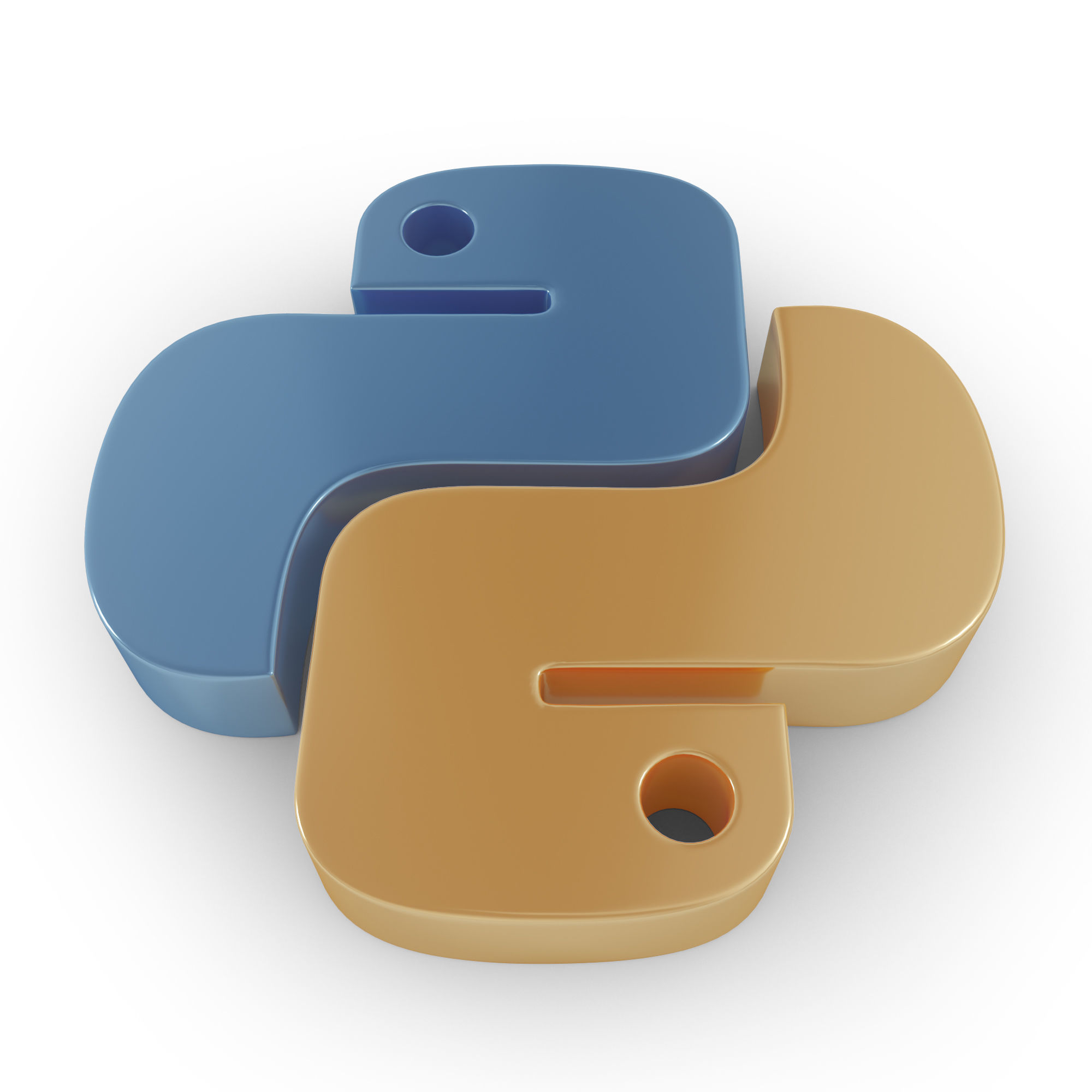 Python logo 3D model | CGTrader