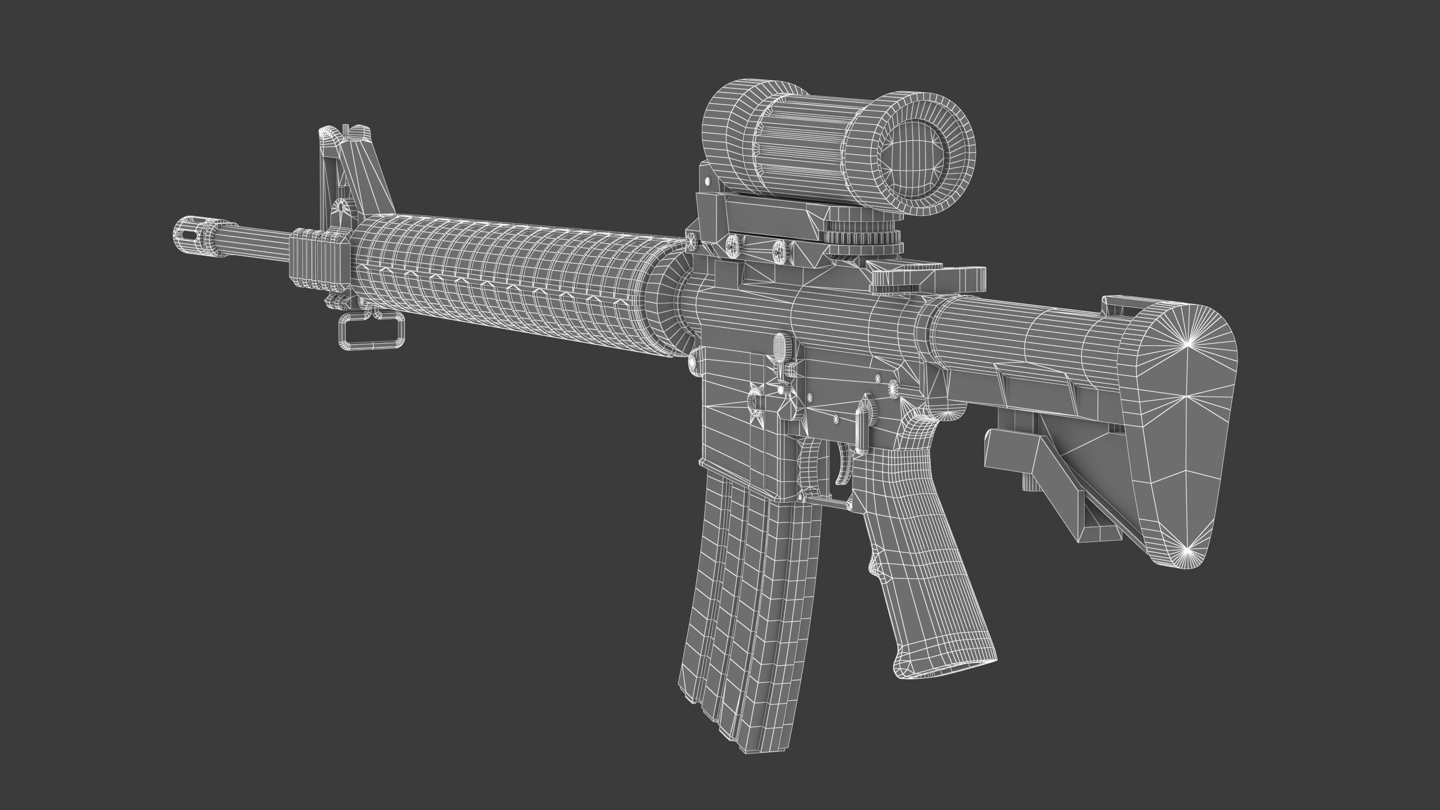 3D model Colt Canada C7A2 Low Poly VR / AR / low-poly | CGTrader