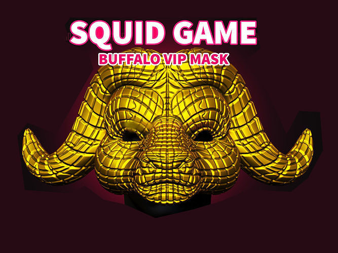 Squid Game Buffalo Vip Mask for Cosplay 3D model 3D printable | CGTrader