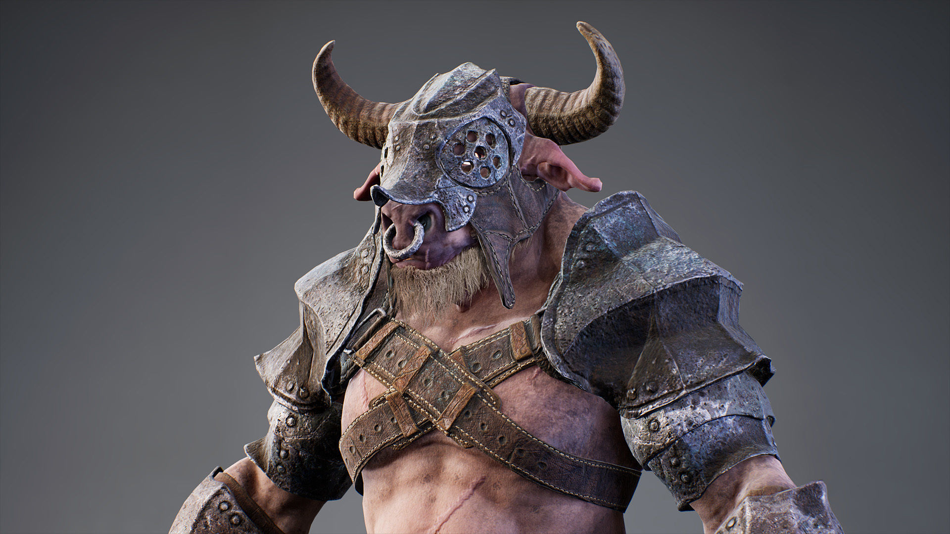 3D model Armored Minotaur VR / AR / low-poly | CGTrader