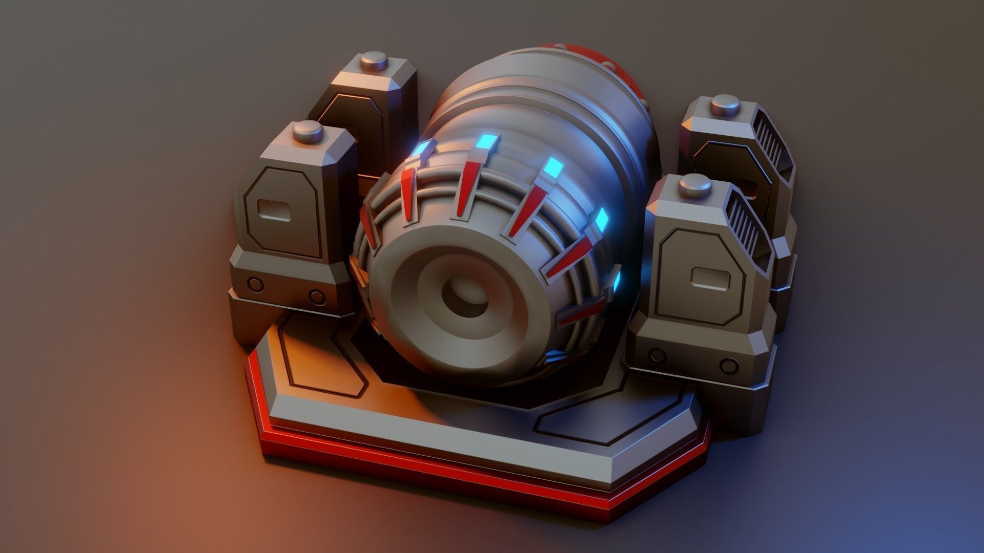 3D model Sci-Fi Power Generator - Low Poly - Game Ready - PBR VR / AR ...