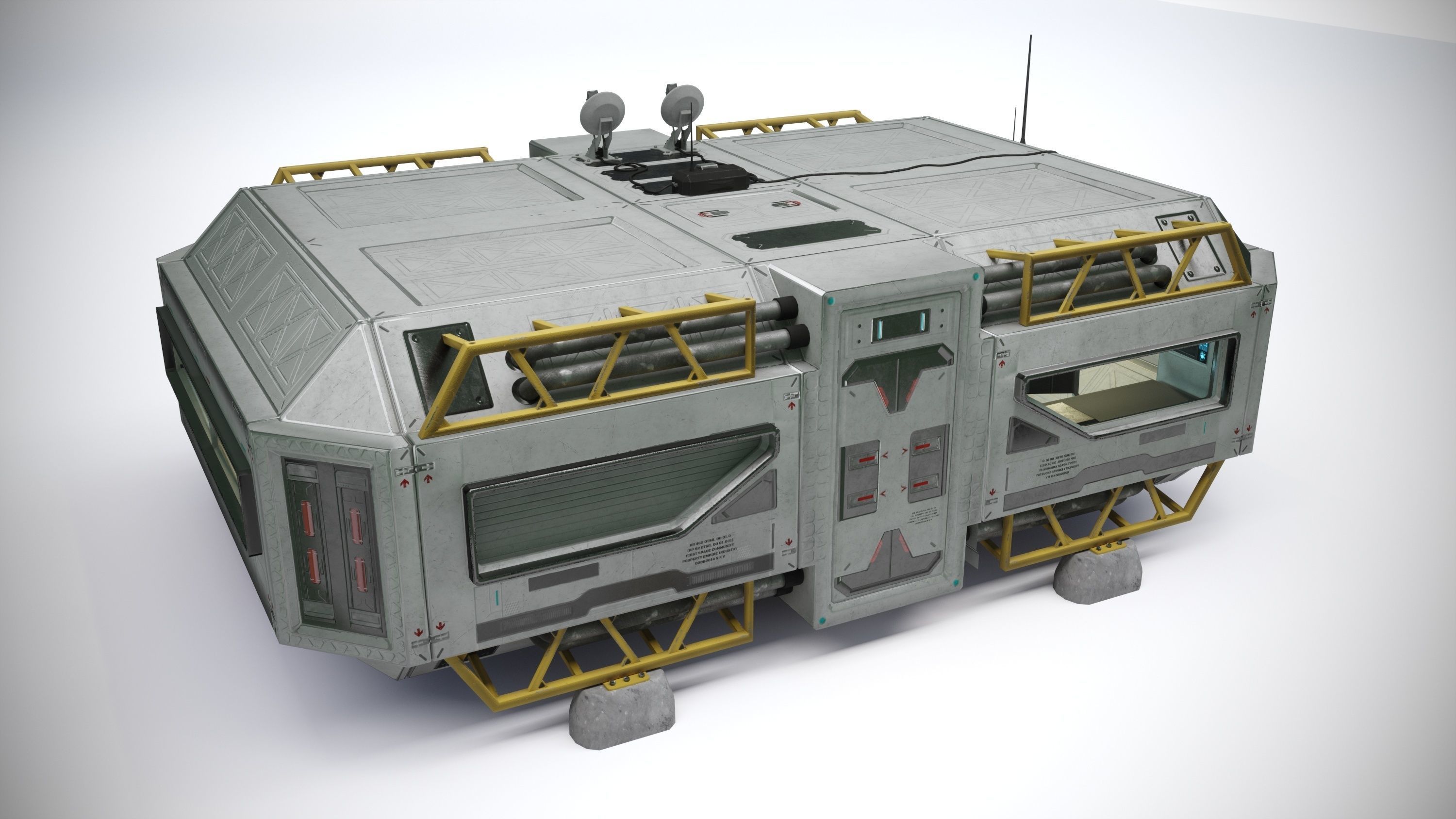 3D model Alien living module with interior VR / AR / low-poly | CGTrader