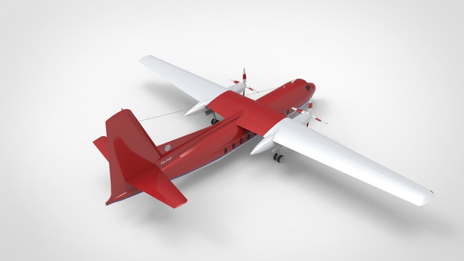 Fokker F27 3D model | CGTrader