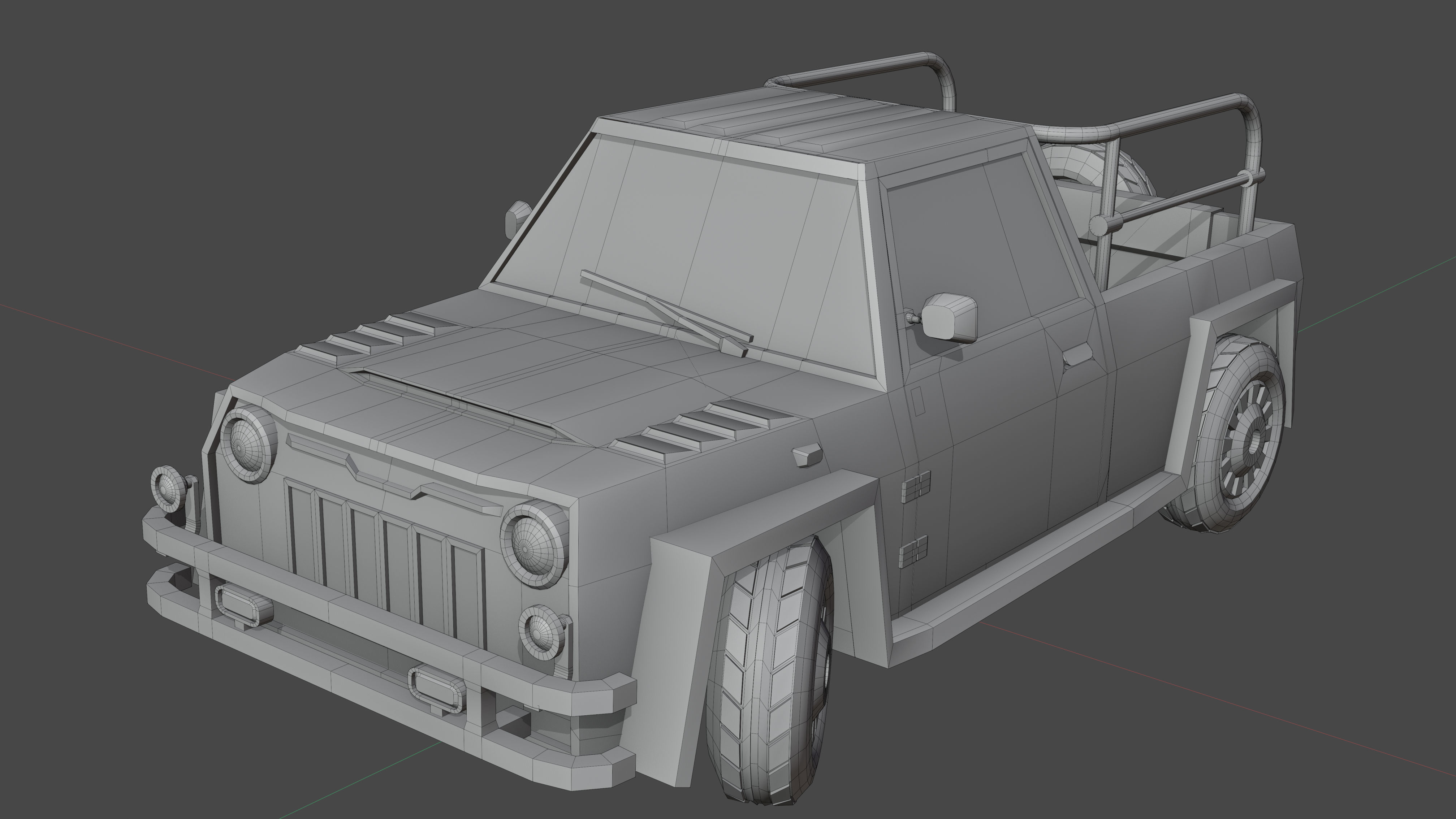 3D model Blender Low poly game car VR / AR / low-poly rigged | CGTrader