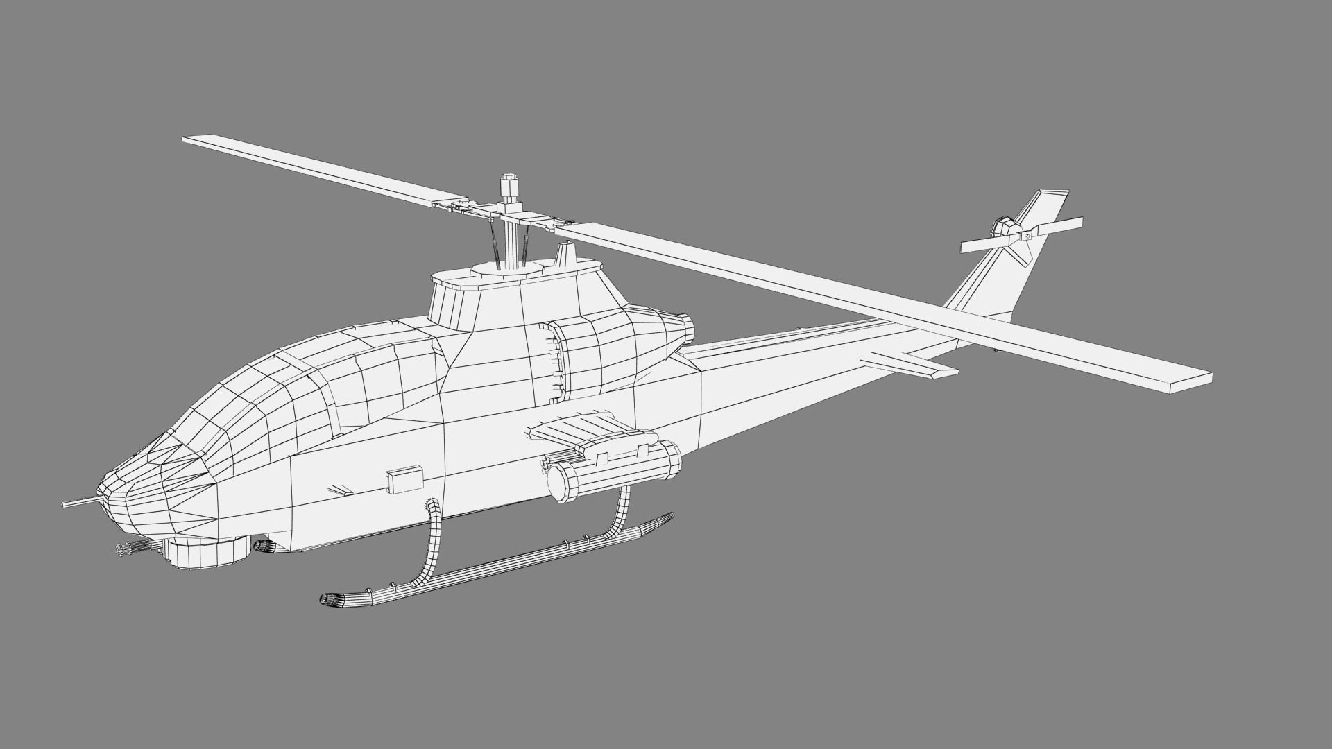Helicopter 2 Base Mesh Free free VR / AR / low-poly 3D model | CGTrader