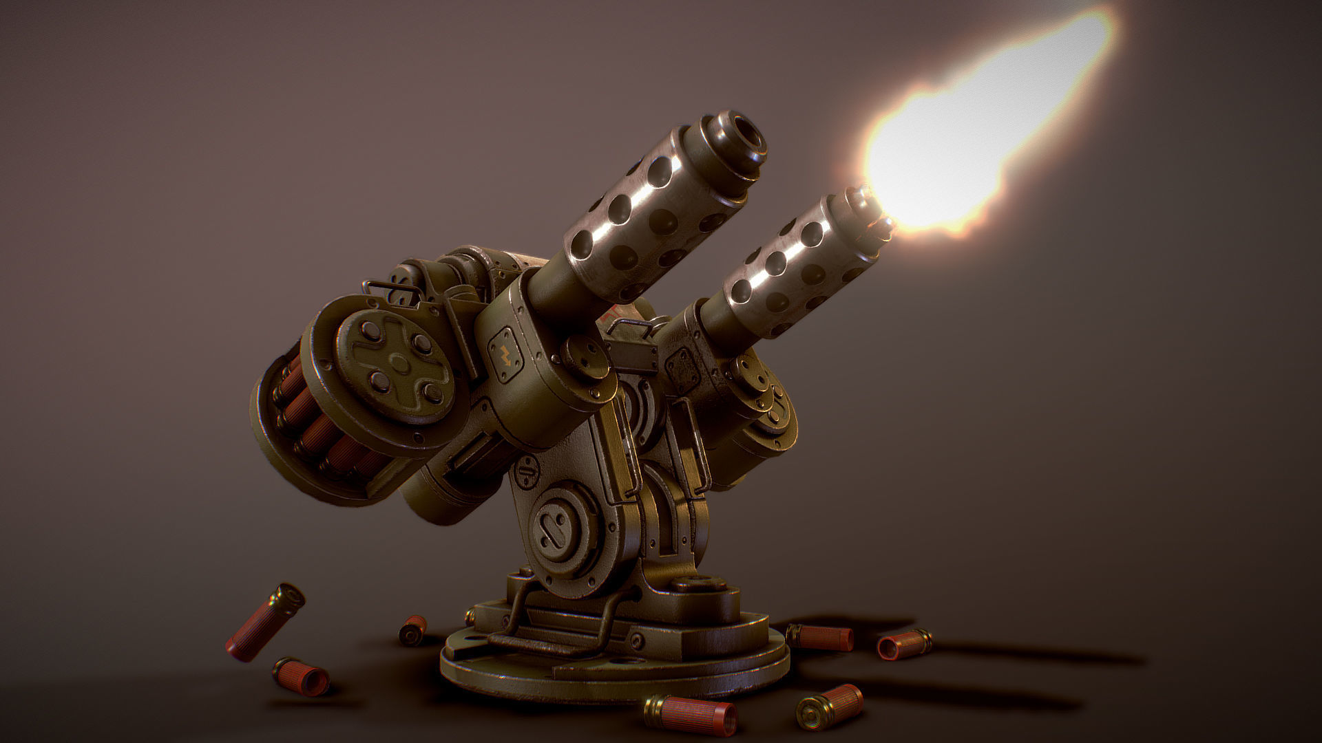 3D model Turret VR / AR / low-poly animated | CGTrader