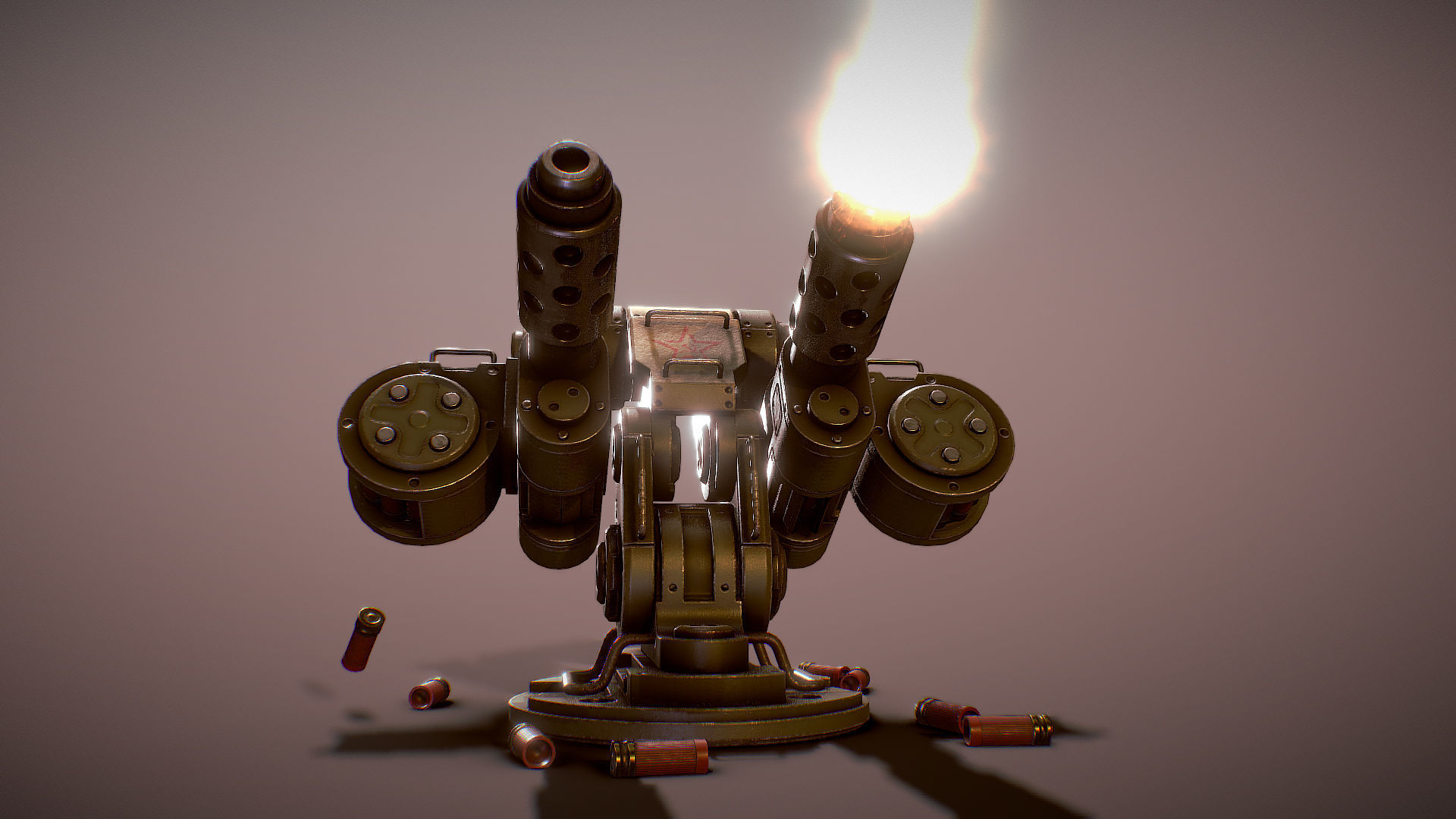 3D model Turret VR / AR / low-poly animated | CGTrader